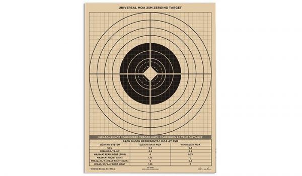 UNIVERSAL MOA 25M ZEROING TARGET - High Caliber Services Corp UNIVERSAL MOA 25M ZEROING TARGET - High Caliber Services Corp