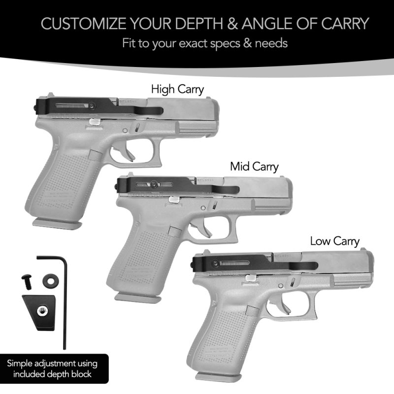 Clip Draw ADJUSTABLE BELT CLIP Glock 17 - High Caliber Services Corp