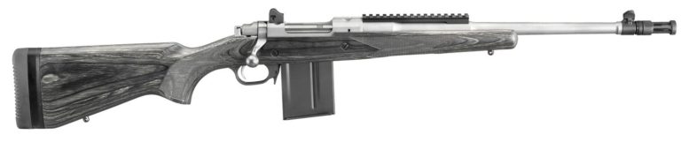 RUGER GUNSITE SCOUT RIFLE, 18.70” STAINLESS THREADED BARREL, BLACK ...
