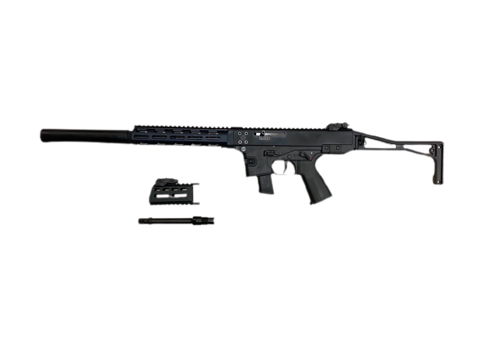 B&T GHM9 SEMI-AUTO CARBINE, 18.5” BARREL, FOLDING STOCK, GLOCK ...